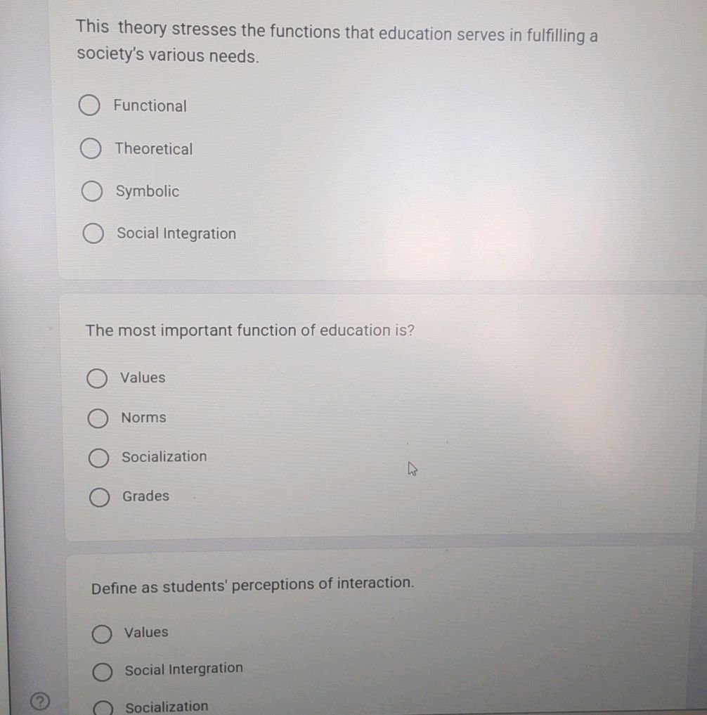 This theory stresses the functions that | StudyX