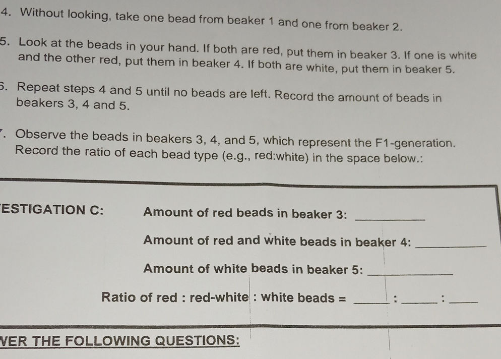 4. Without looking, take one bead from | StudyX