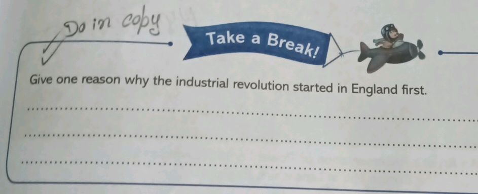 Give one reason why the industrial | StudyX