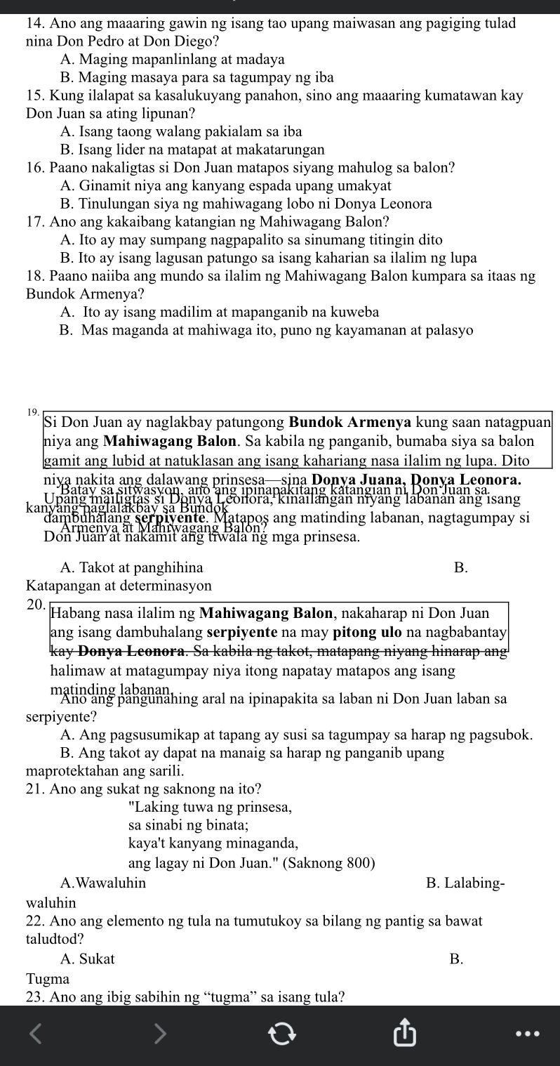 14. Ano ang maaaring gawin ng isang tao | StudyX