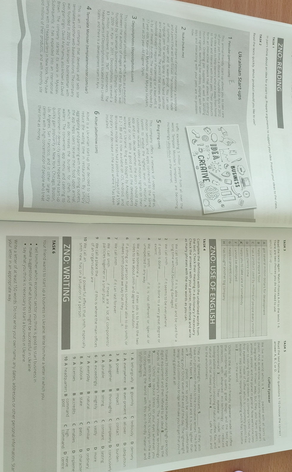 TASK 3 Read the texts again. Match choices | StudyX