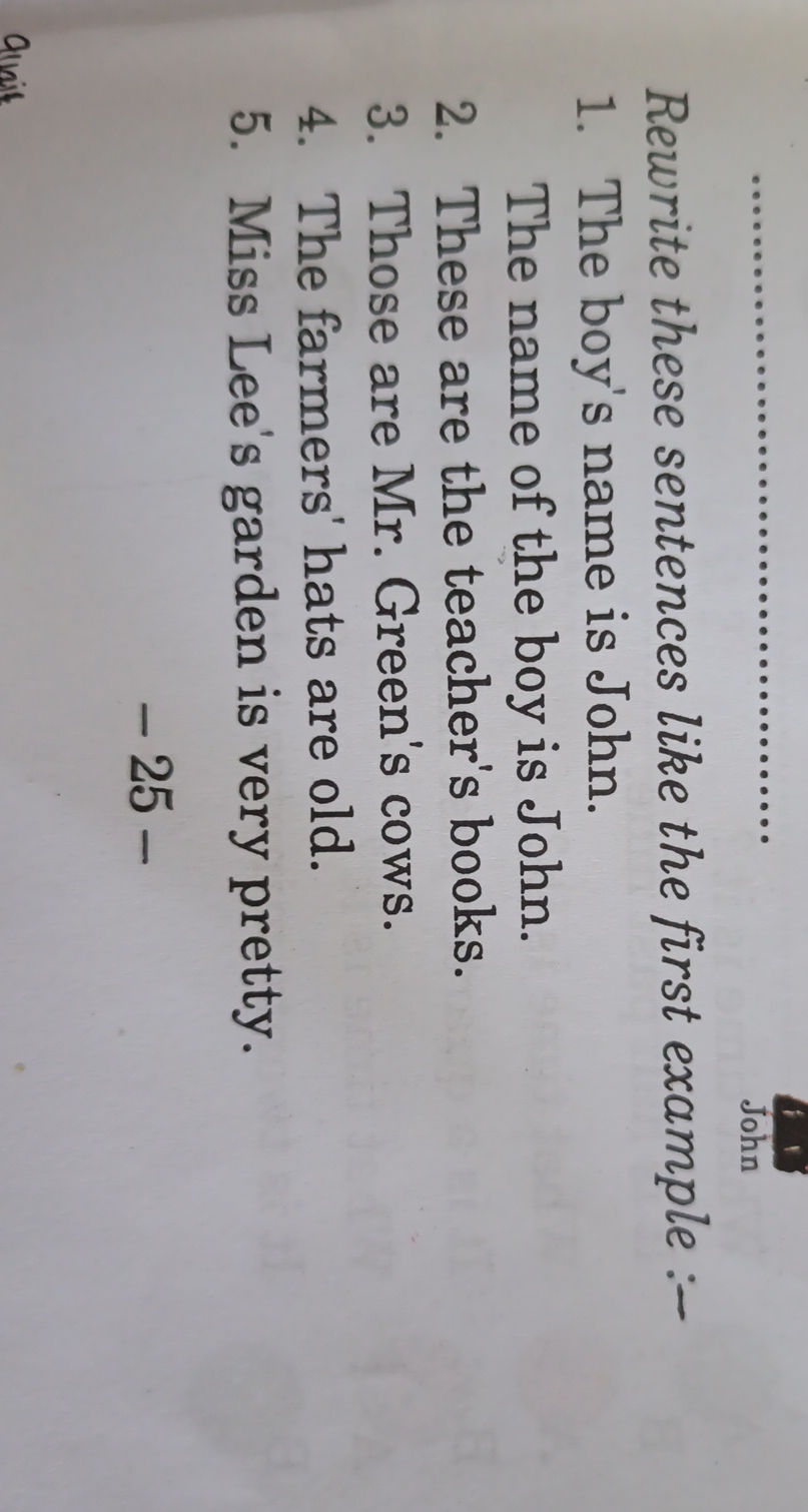 Rewrite these sentences like the first | StudyX