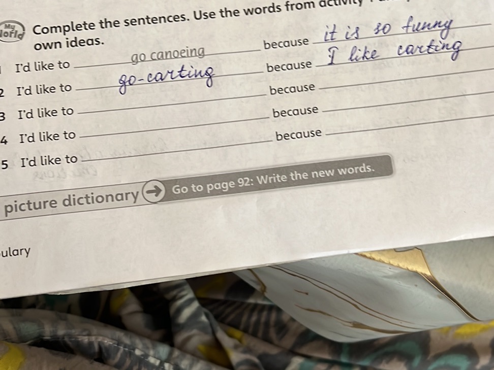 Complete the sentences. Use the words from | StudyX