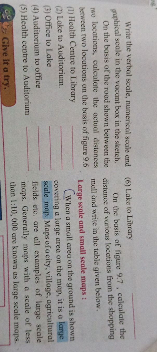 Write the verbal scale, numerical scale and | StudyX