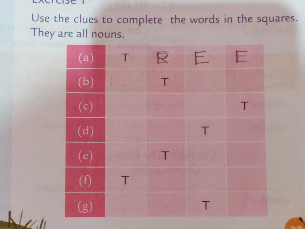 Use the clues to complete the words in the | StudyX