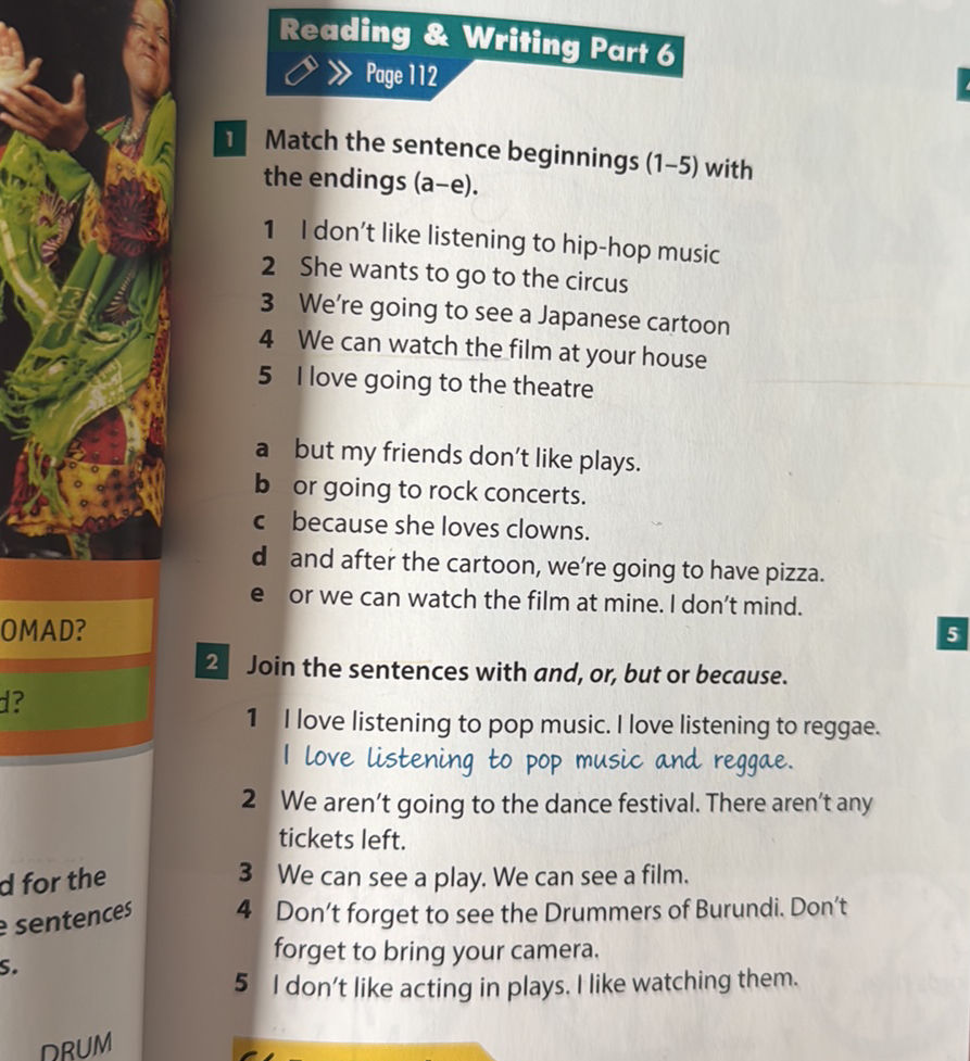 1 Match the sentence beginnings (1-5) with | StudyX