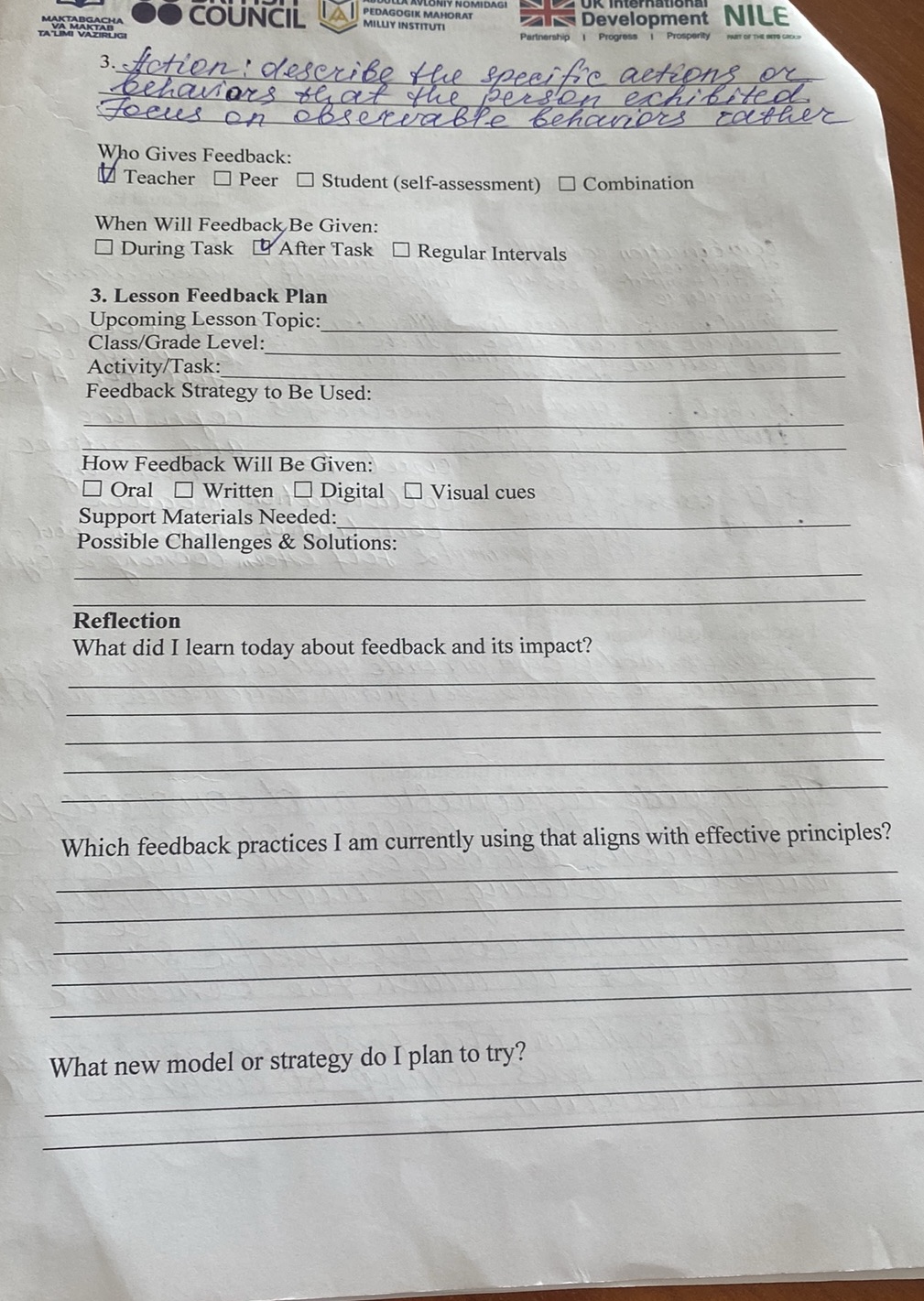 3. Action: describe the specific actions or | StudyX