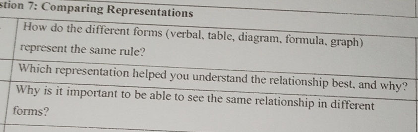 How do the different forms (verbal, table, | StudyX