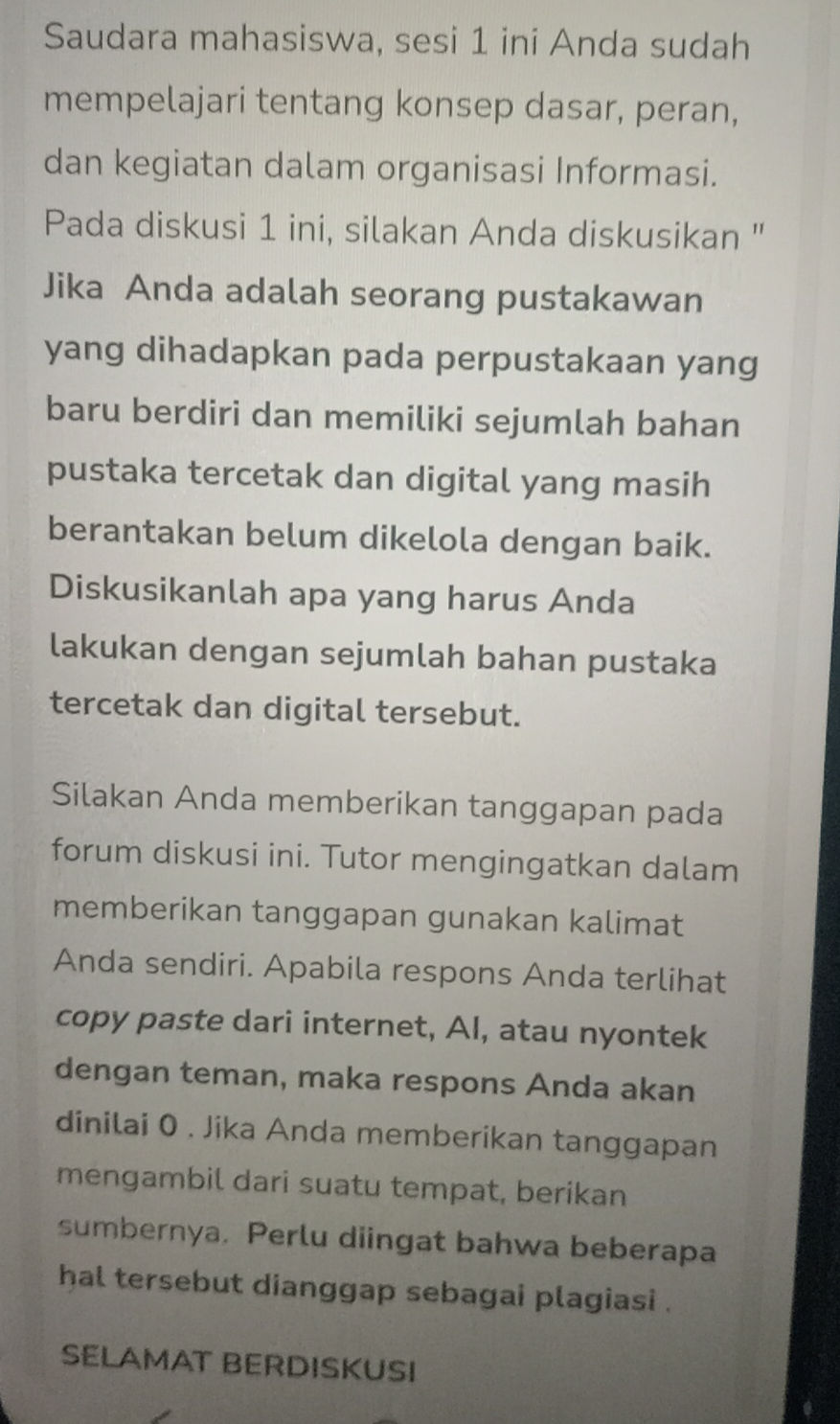 Jika Anda adalah seorang pustakawan yang | StudyX