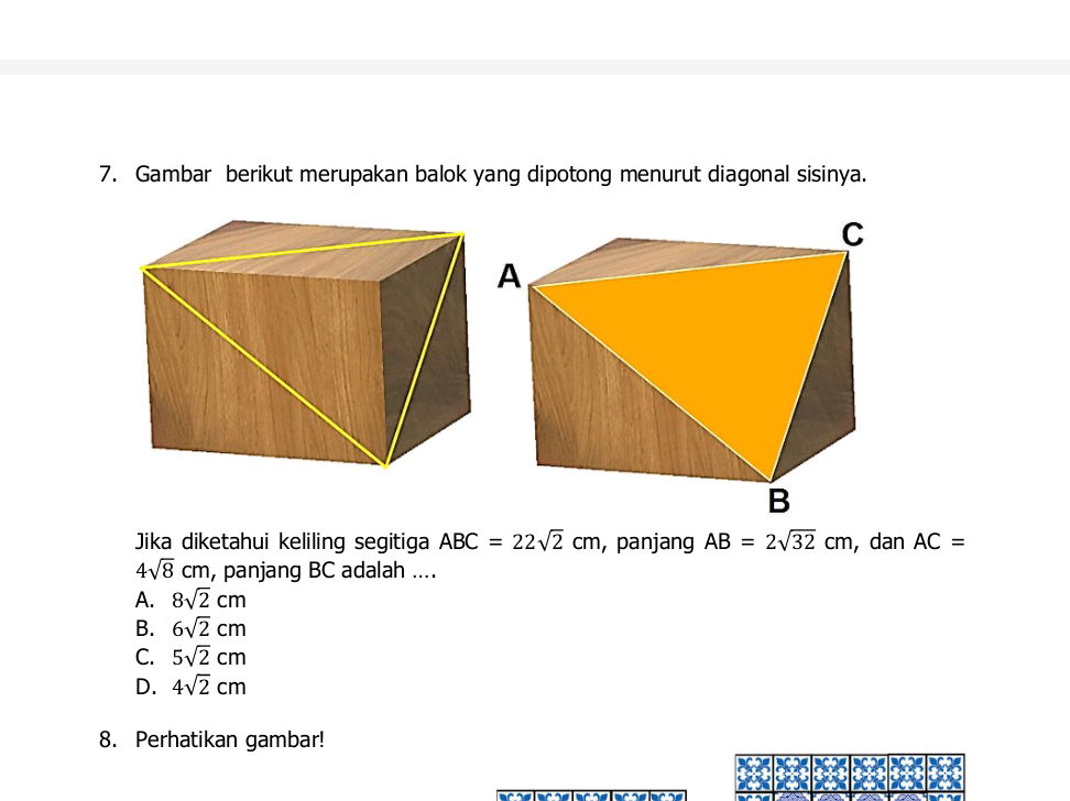 7. Gambar berikut merupakan balok yang | StudyX