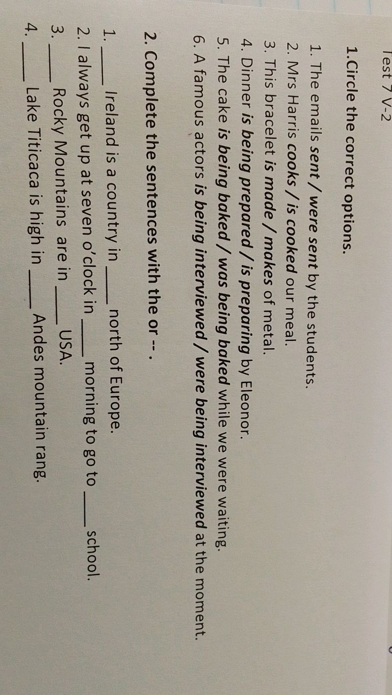 1. Circle the correct options. 1. The emails | StudyX