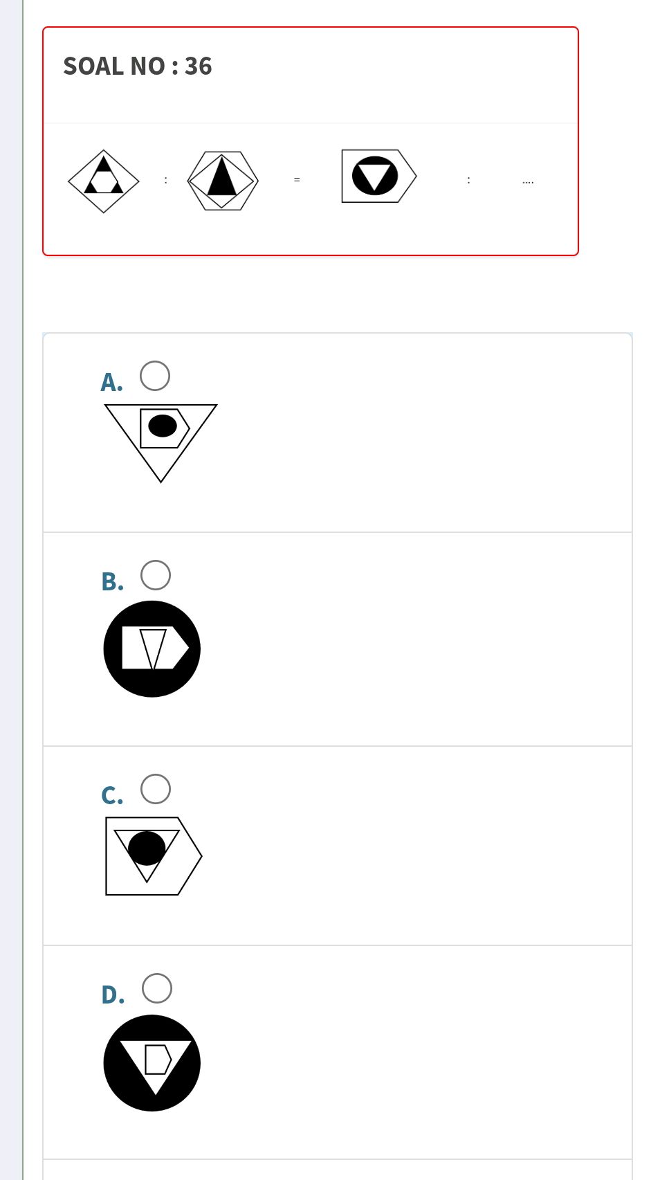 SOAL NO : 36 $ : = : ...$ A. $ {c} | StudyX