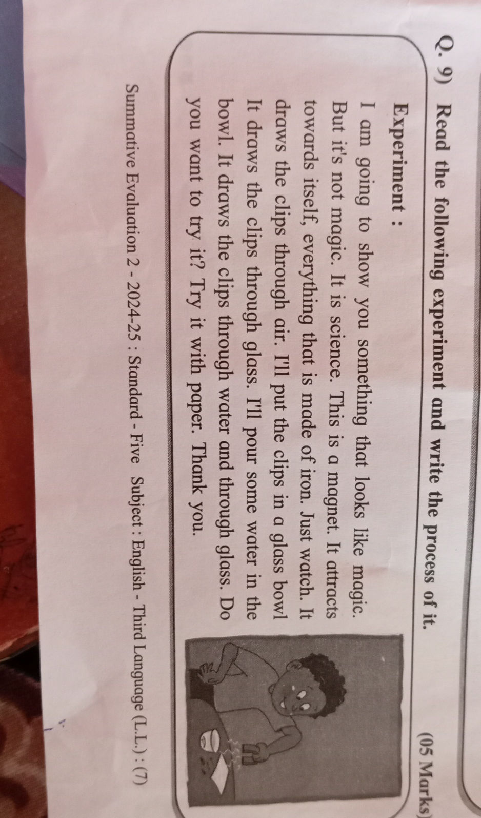 Q. 9) Read the following experiment and | StudyX