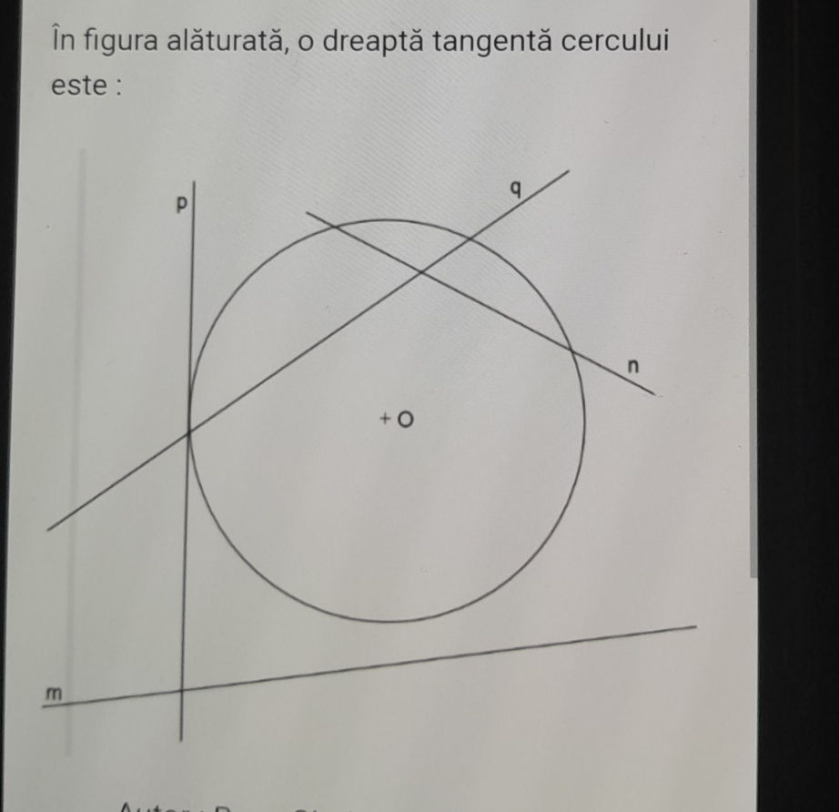 În figura alăturată, o dreaptă tangentă | StudyX