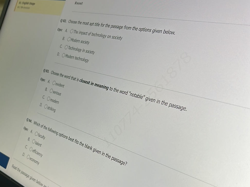 Q02. Choose the most apt title for the | StudyX