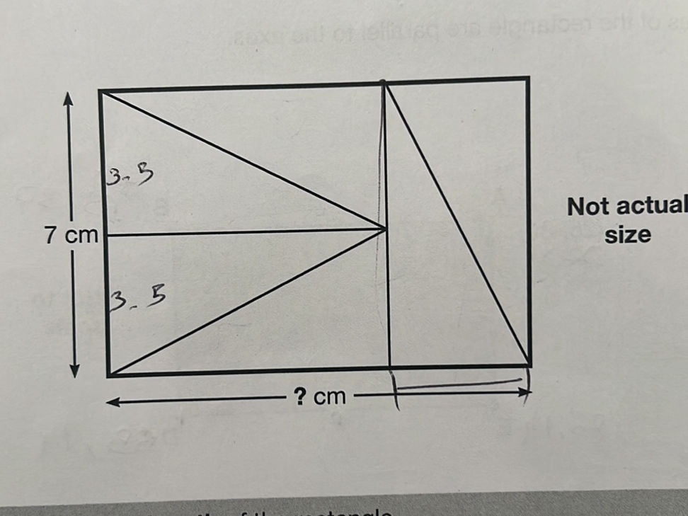The image shows a rectangle with a height of | StudyX