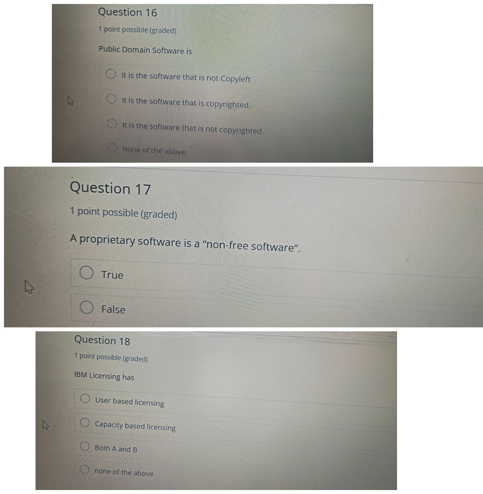 Question 16 1 point possible (graded) Public | StudyX