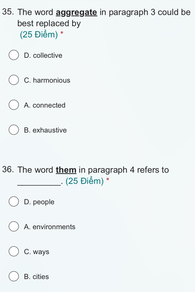 35. The word aggregate in paragraph 3 could | StudyX