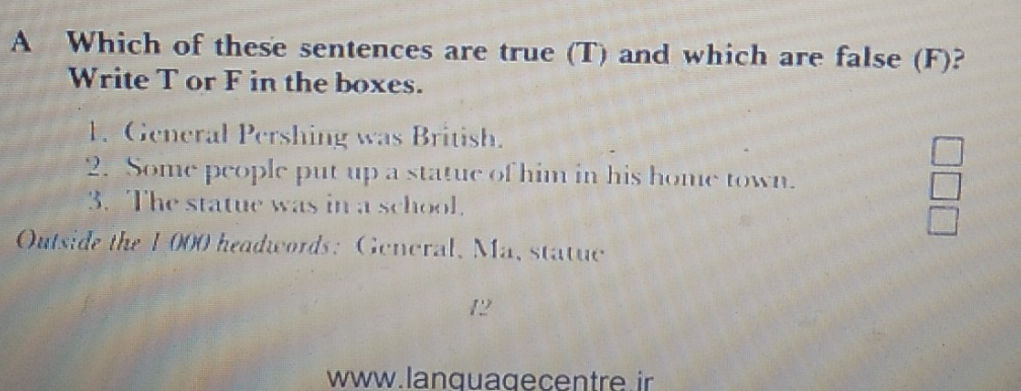 Which of these sentences are true (T) and | StudyX