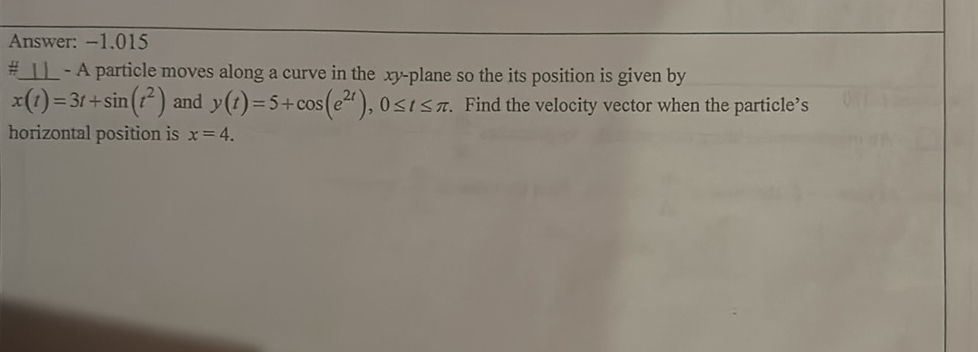 A particle moves along a curve in the | StudyX