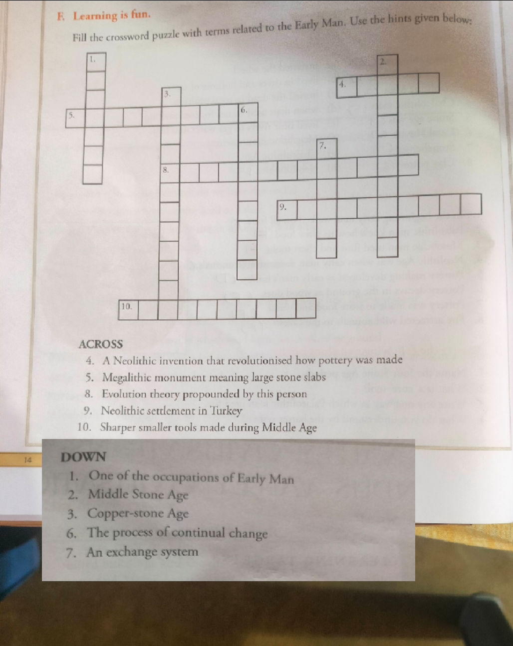 Fill the crossword puzzle with terms related | StudyX