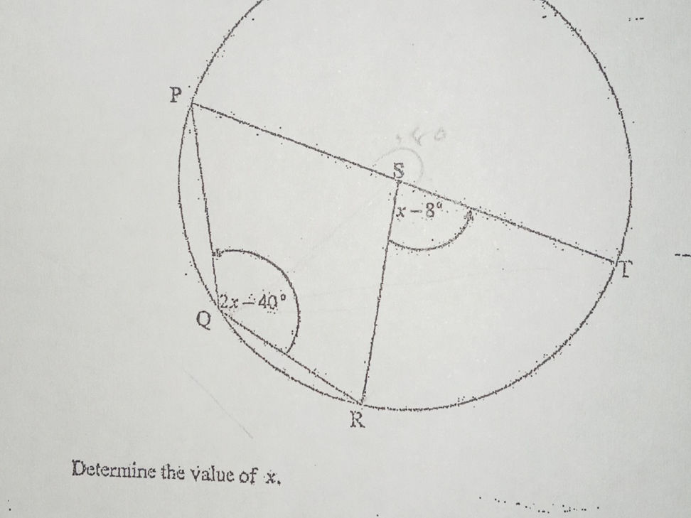 Determine the value of x. In the diagram, | StudyX