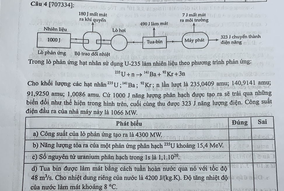 Câu 4 [707334]: ``` 180 J mất mát ra khí | StudyX