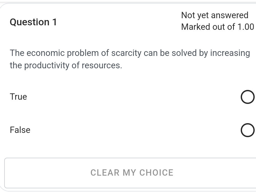 The economic problem of scarcity can be | StudyX