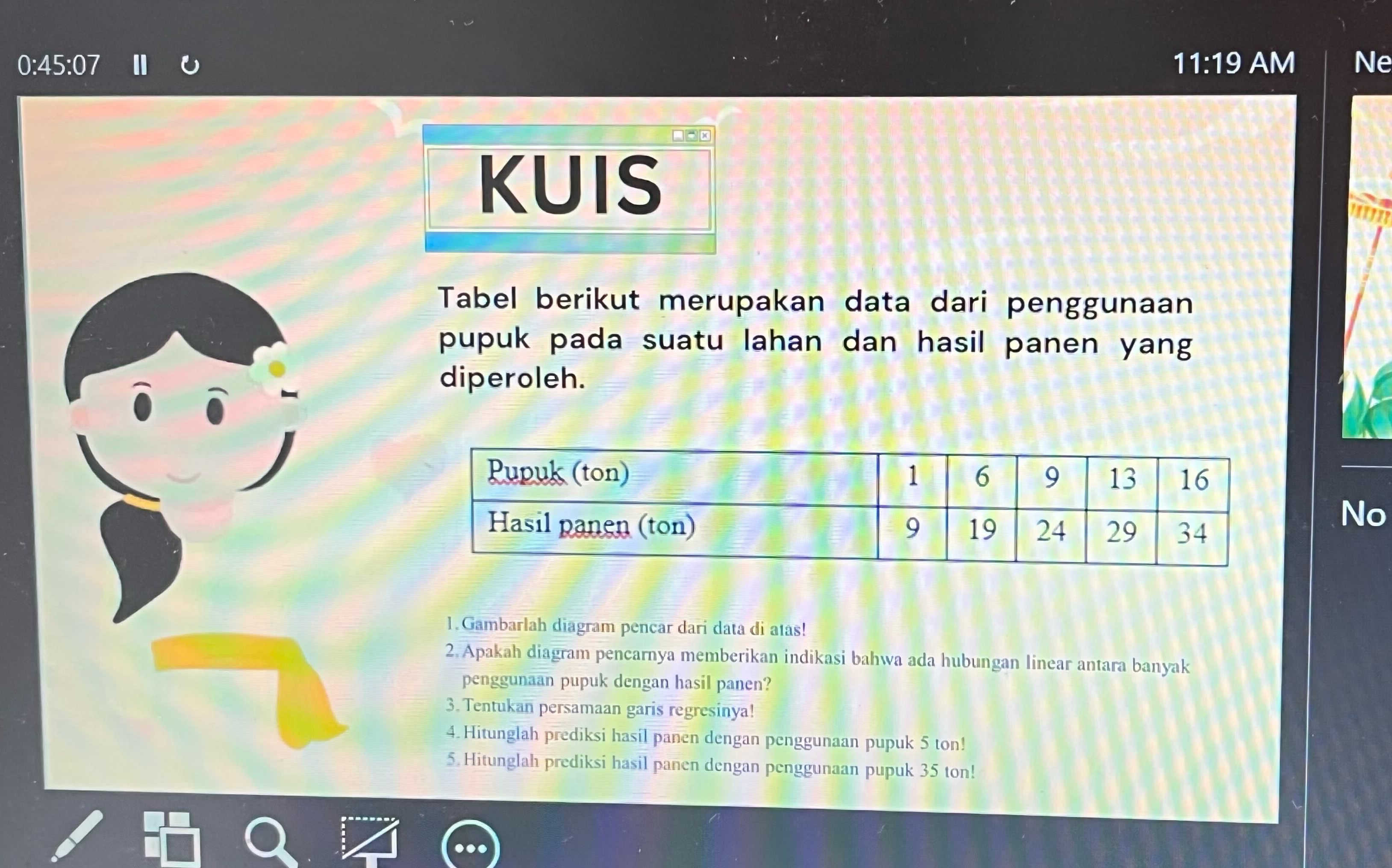 Tabel berikut merupakan data dari penggunaan | StudyX