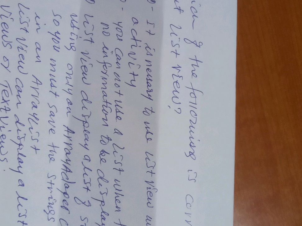 Which of the following is correct about List | StudyX