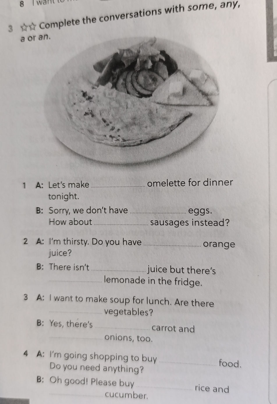 3 Complete the conversations with some, | StudyX
