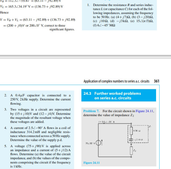 1. Determine the resistance $R$ and series | StudyX
