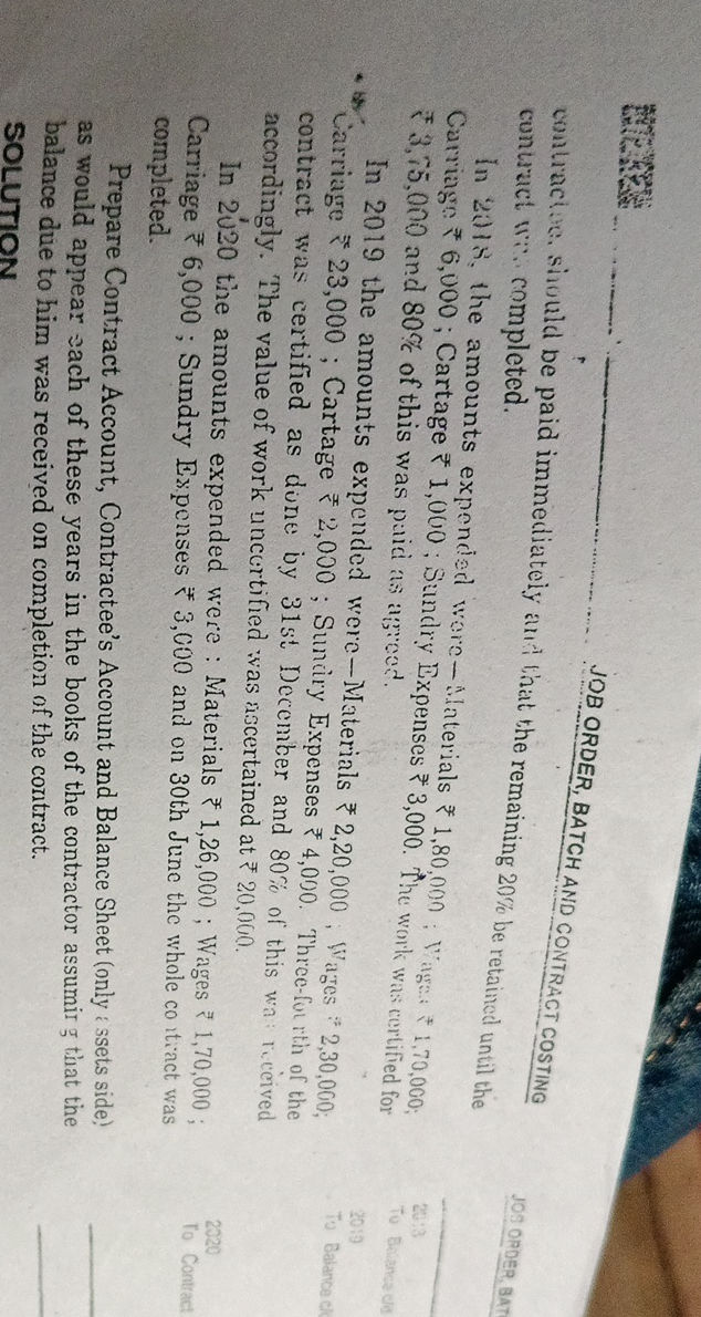 Prepare Contract Account, Contractee's | StudyX