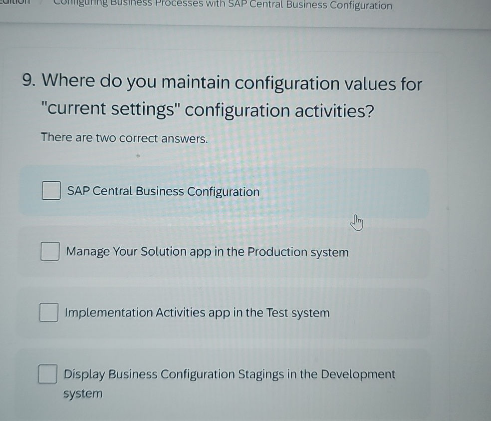 9. Where do you maintain configuration | StudyX