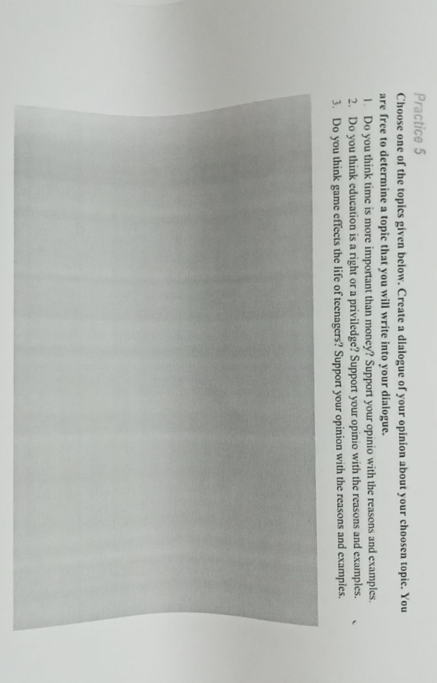 Choose one of the topics given below. Create | StudyX