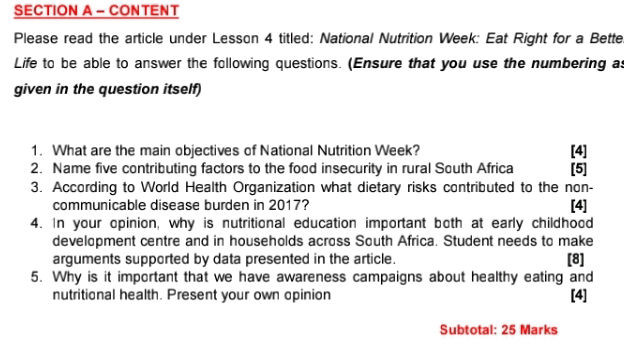 1. What are the main objectives of National | StudyX