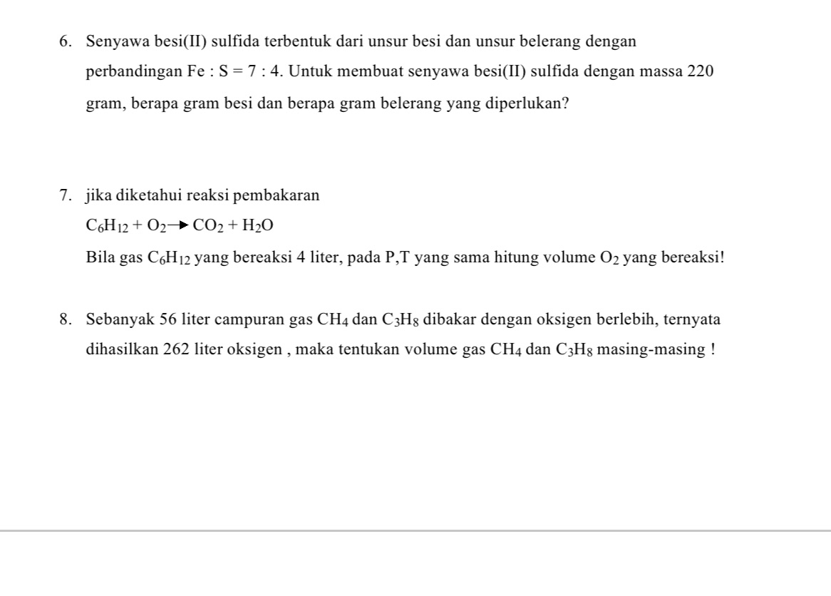 6. Senyawa besi(II) sulfida terbentuk dari | StudyX