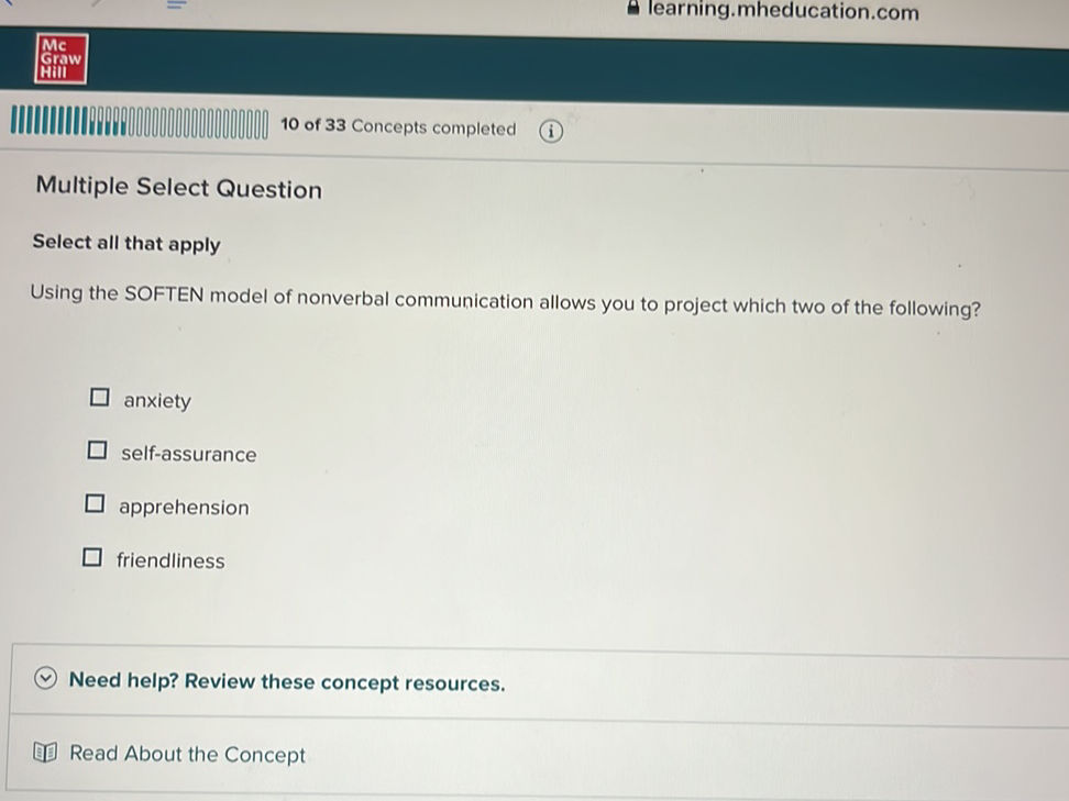 Using the SOFTEN model of nonverbal | StudyX