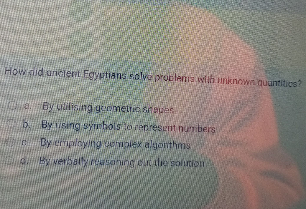 How did ancient Egyptians solve problems | StudyX