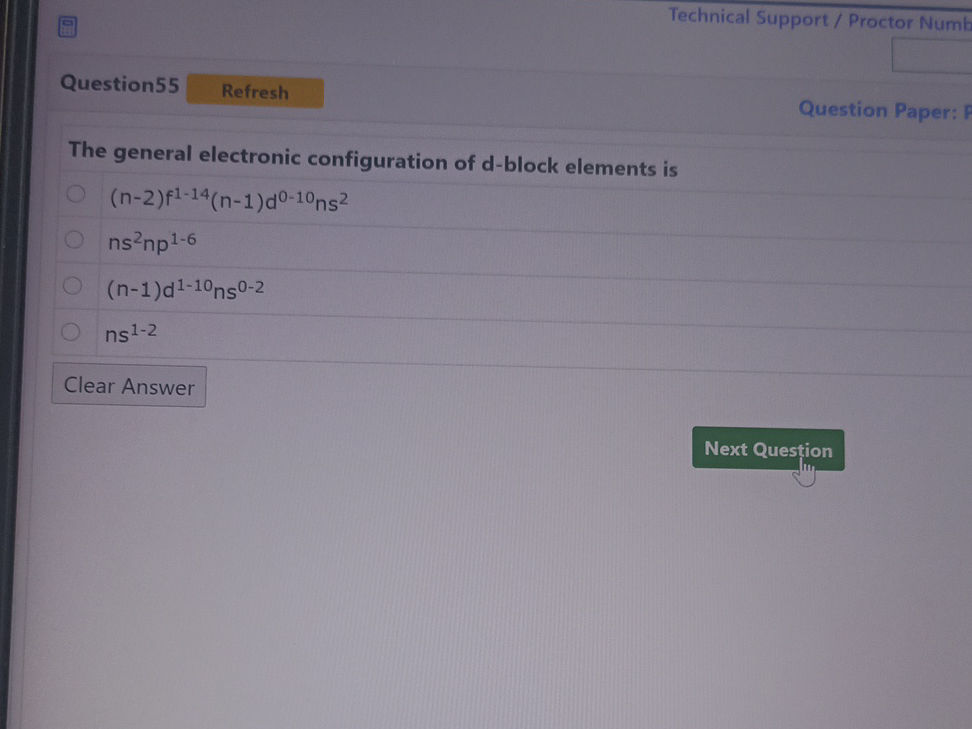 The general electronic configuration of | StudyX