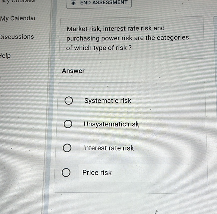 Market risk, interest rate risk and | StudyX
