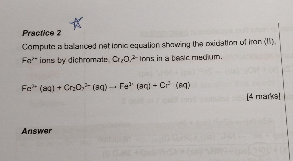Practice 2 Compute a balanced net ionic | StudyX