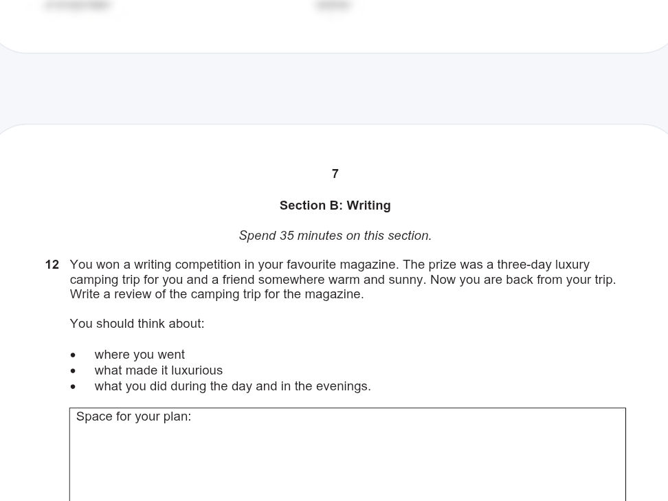 7 Section B: Writing Spend 35 minutes on | StudyX