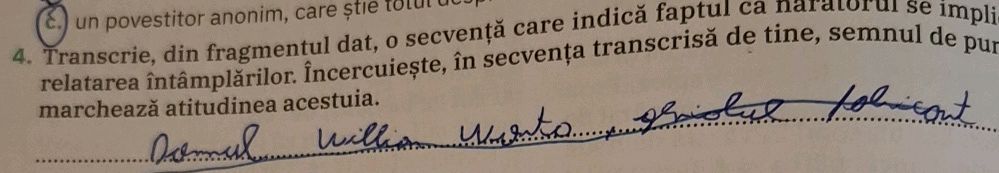 4. Transcrie, din fragmentul dat, o secvență | StudyX