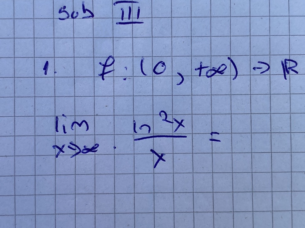 1. $f:(0, + ) R$ $_{x } {ln^2x}{x} = | StudyX
