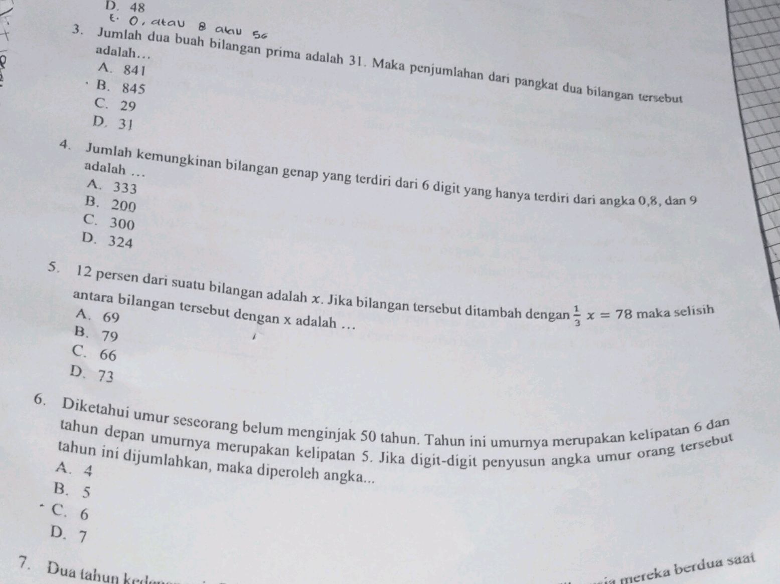 3. Jumlah dua buah bilangan prima adalah 31. | StudyX