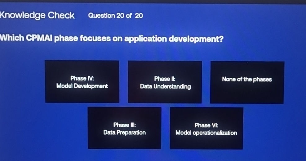 Which CPMAI phase focuses on application | StudyX