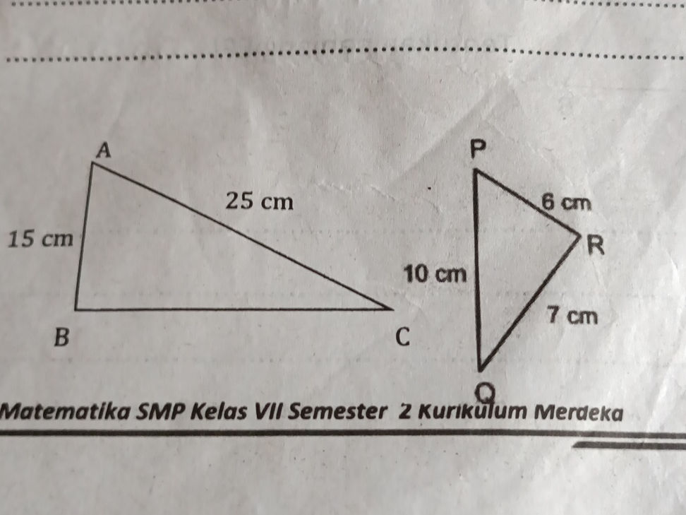 The image shows two triangles with side | StudyX