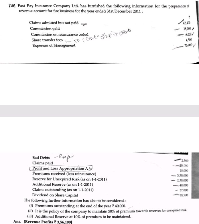 [10] Fast Pay Insurance Company Ltd. has | StudyX