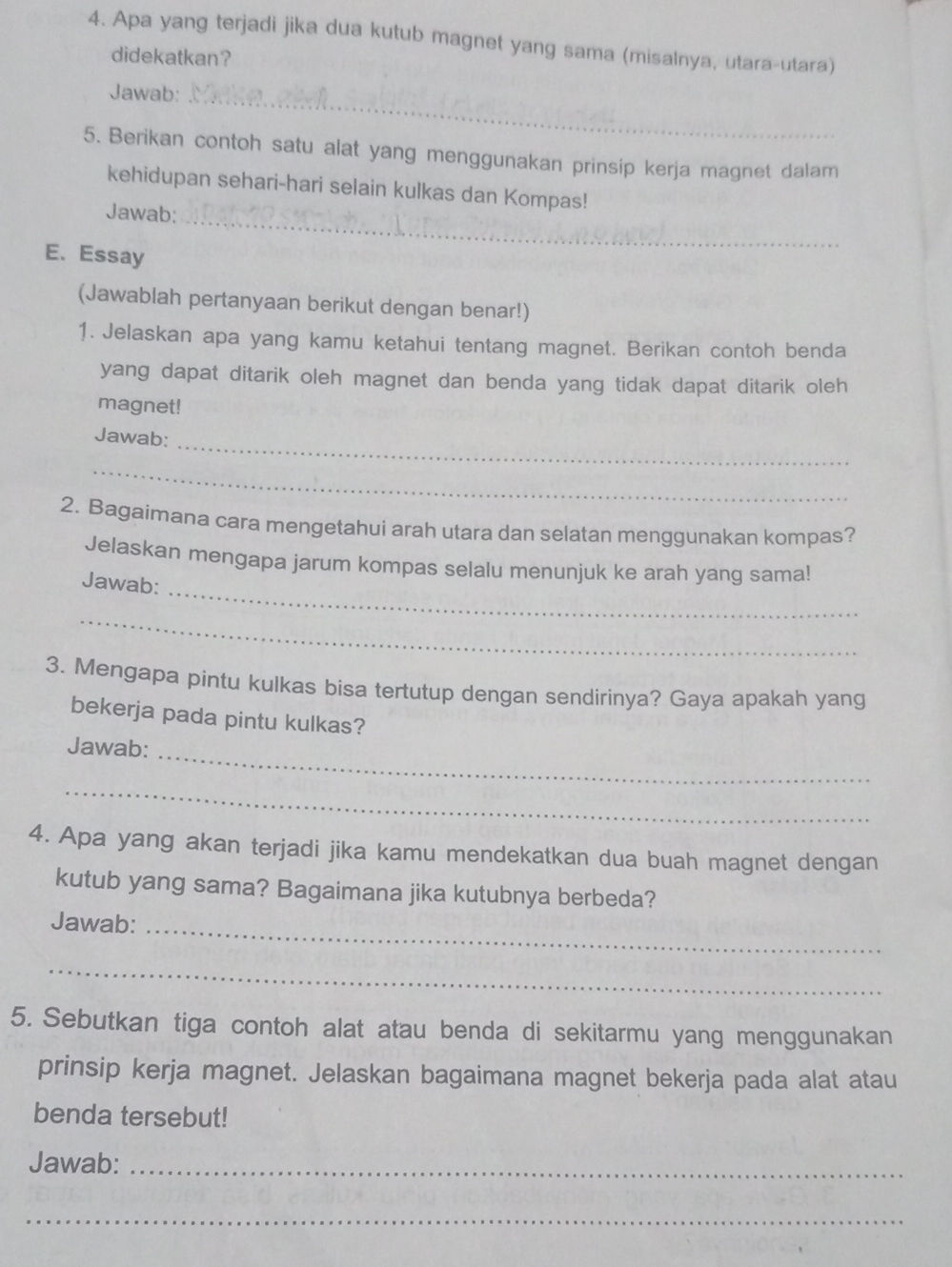 4. Apa yang terjadi jika dua kutub magnet | StudyX